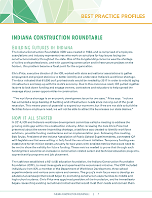 Indiana Construction Roundtable – Construction Career Pathways